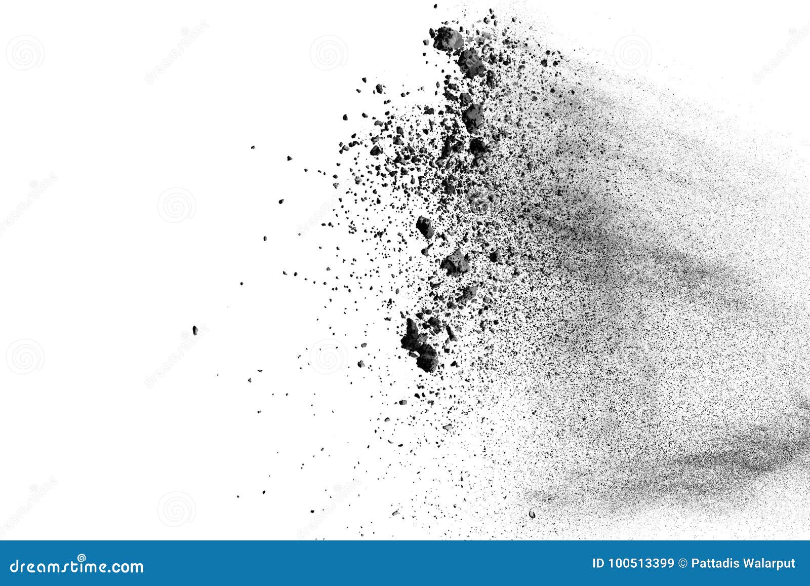 Black powder explosion stock image. Image of isolated - 100513399