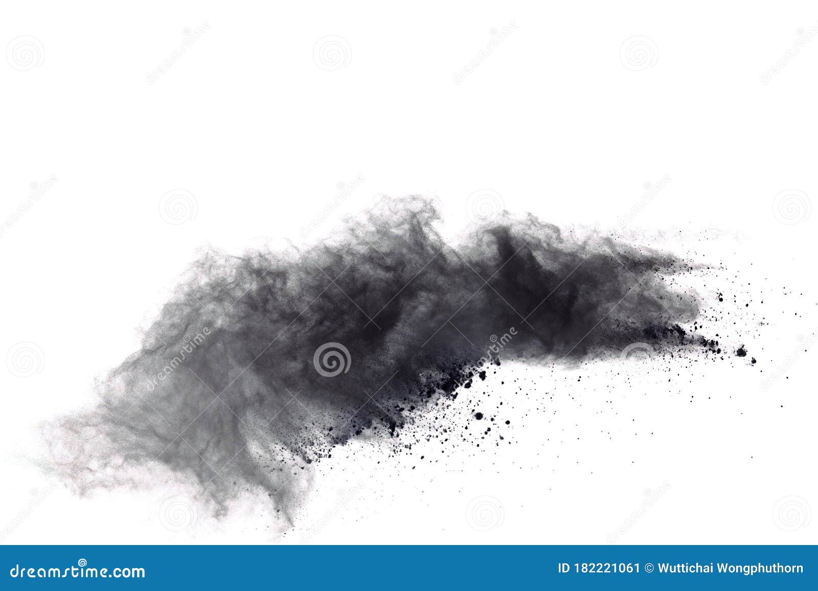 Black Powder Explosion. Closeup of Black Dust Particles Explode ...