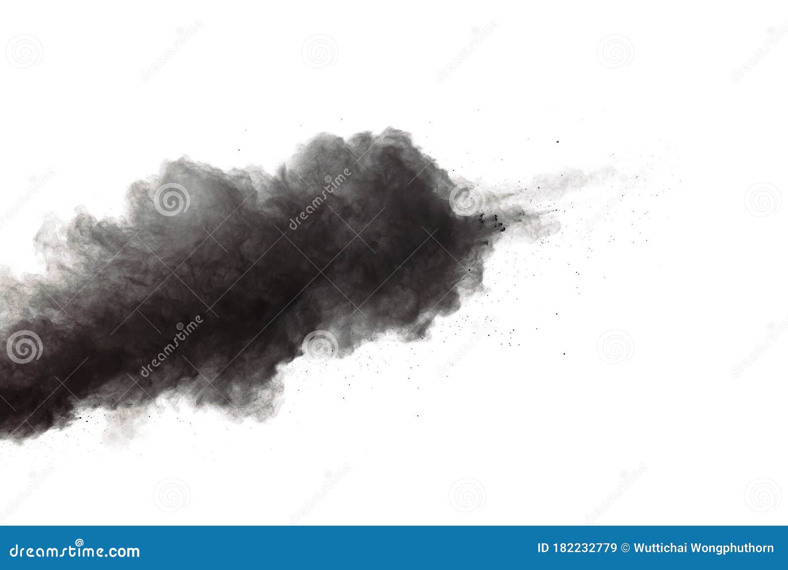 Black Powder Explosion. Closeup of Black Dust Particles Explode ...