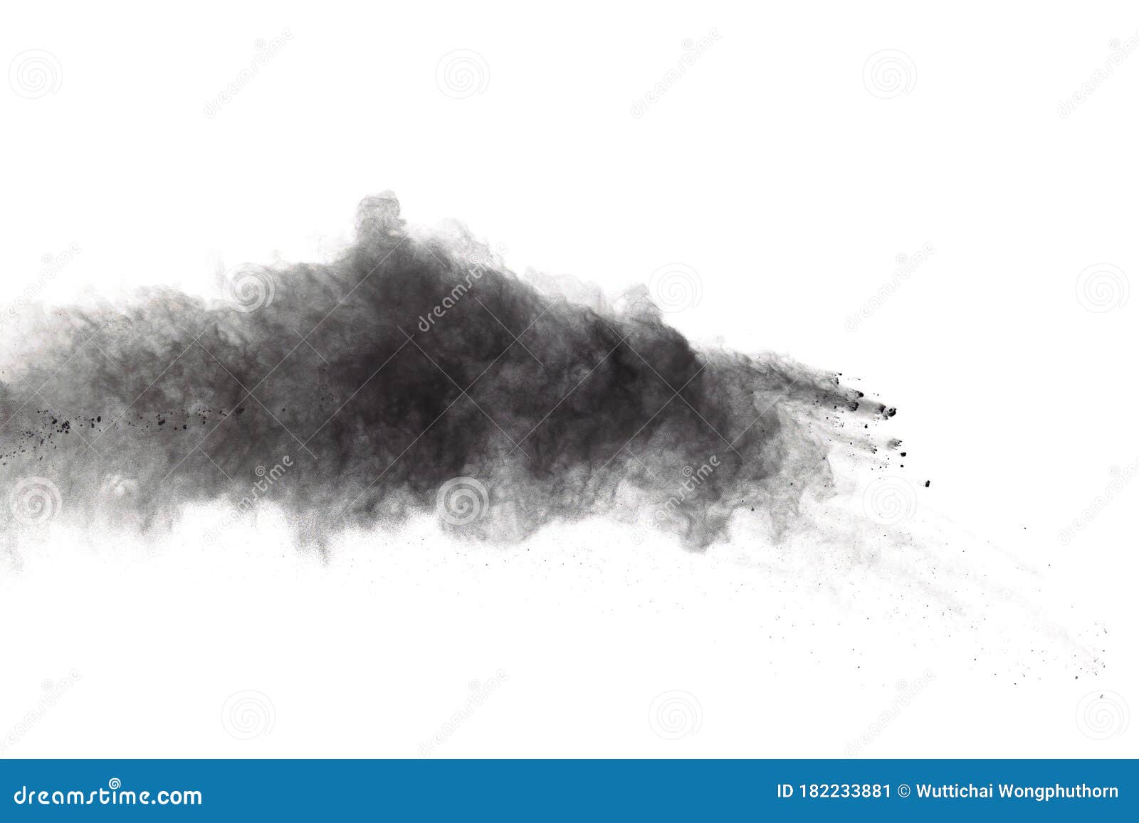 Black Powder Explosion. Closeup of Black Dust Particles Explode ...