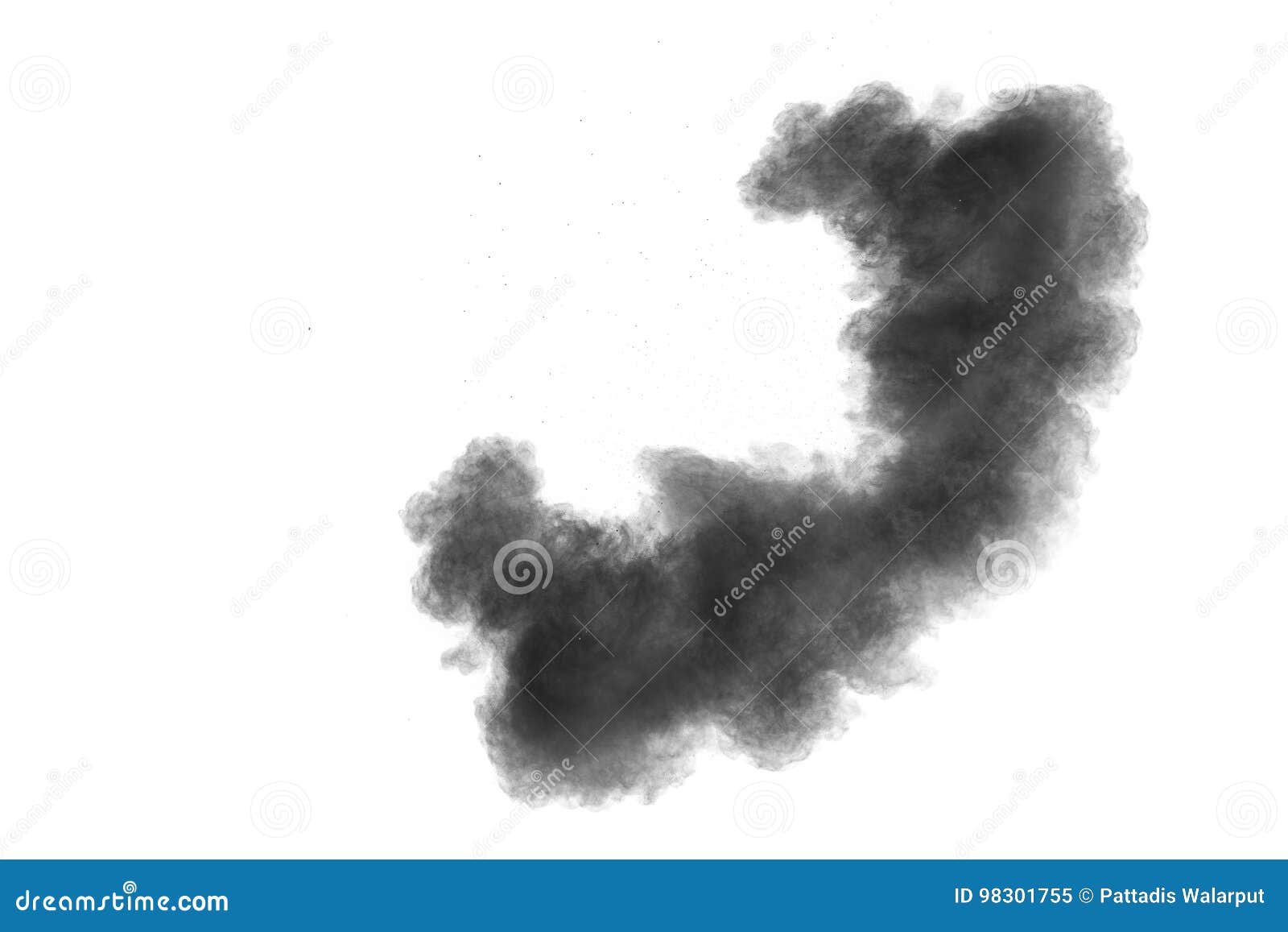 Black powder explosion. stock image. Image of dust, closeup - 98301755