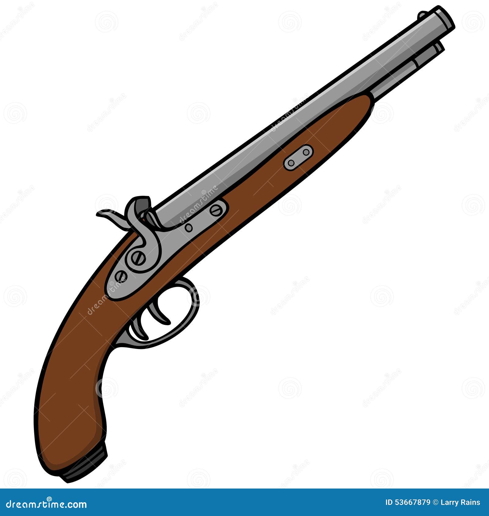 Black Powder Gun stock vector. Illustration of cartoon - 53667879