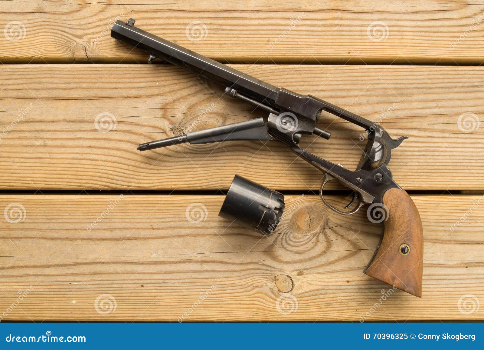 Replica Revolver System Pistol Isolated On White Background Stock ...