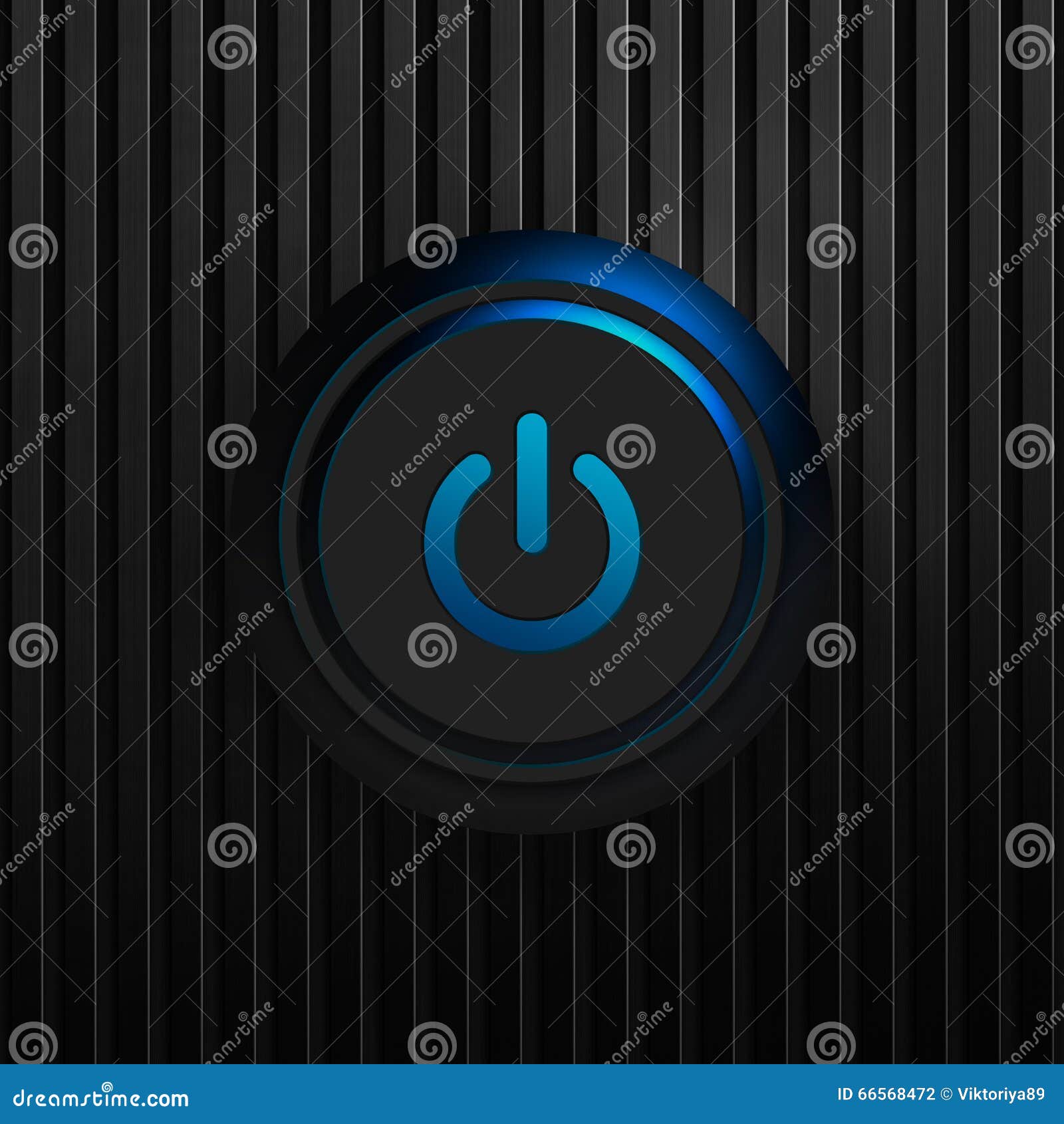 Black power button stock illustration. Illustration of button - 66568472