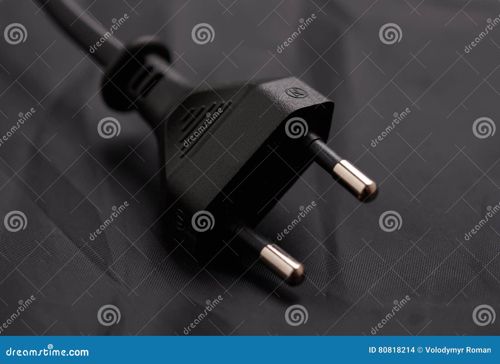 Black power plug stock photo. Image of voltage, supply - 80818214