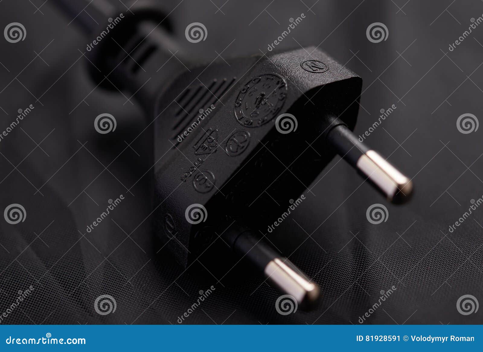 Black power plug stock image. Image of wired, cord, supply - 81928591