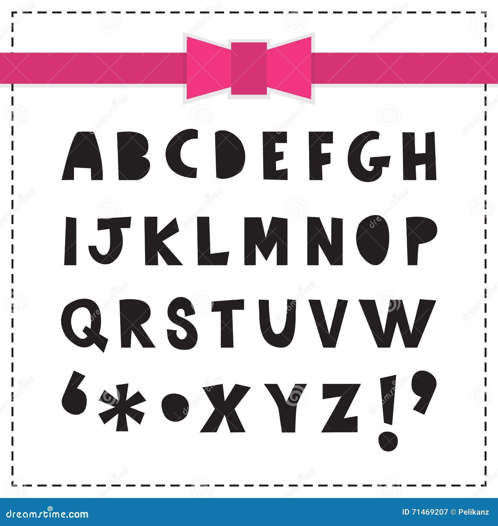 Black Pretty And Cute Modern Silhouette Hand Drawn Alphabet Set Vector ...