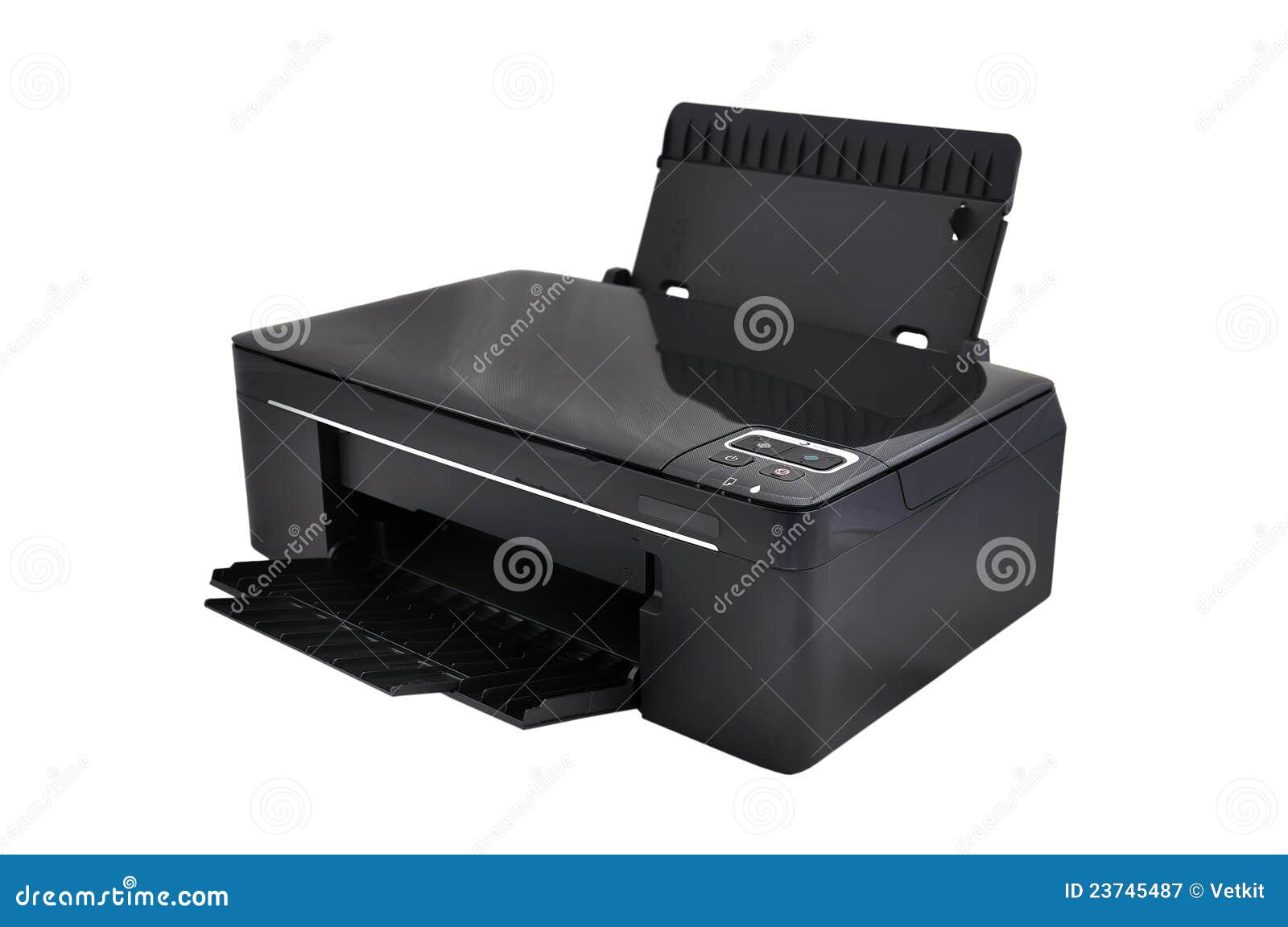 Black printer stock image. Image of laser, scanner, machine - 23745487