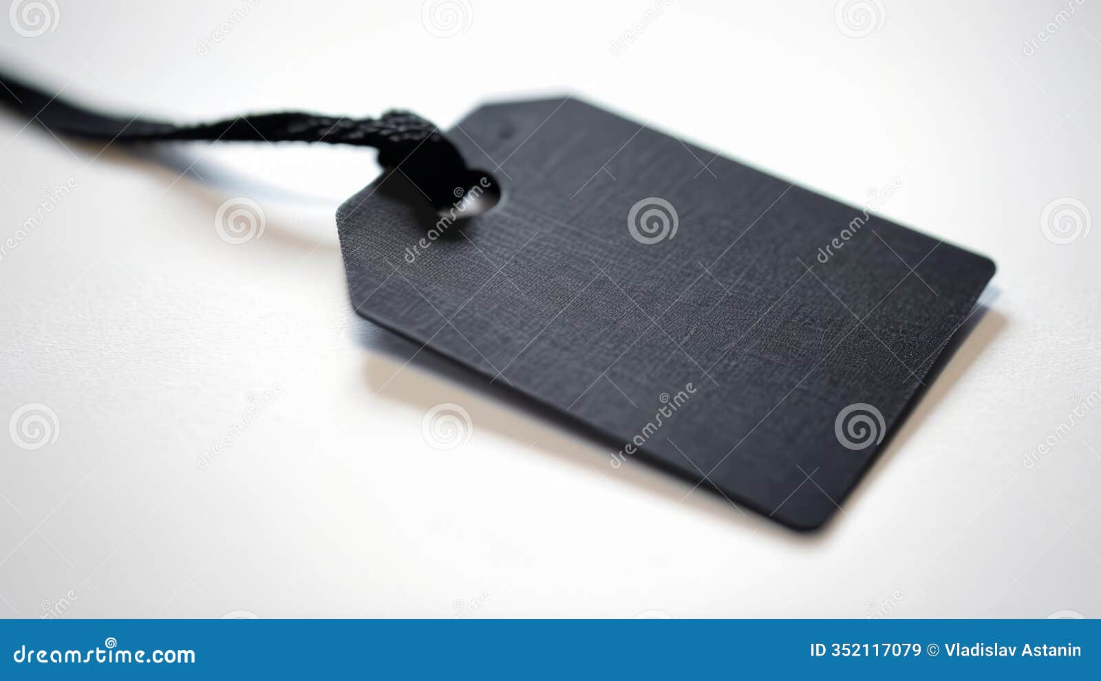 Black Product Tag with Text on White Background Stock Image - Image of ...