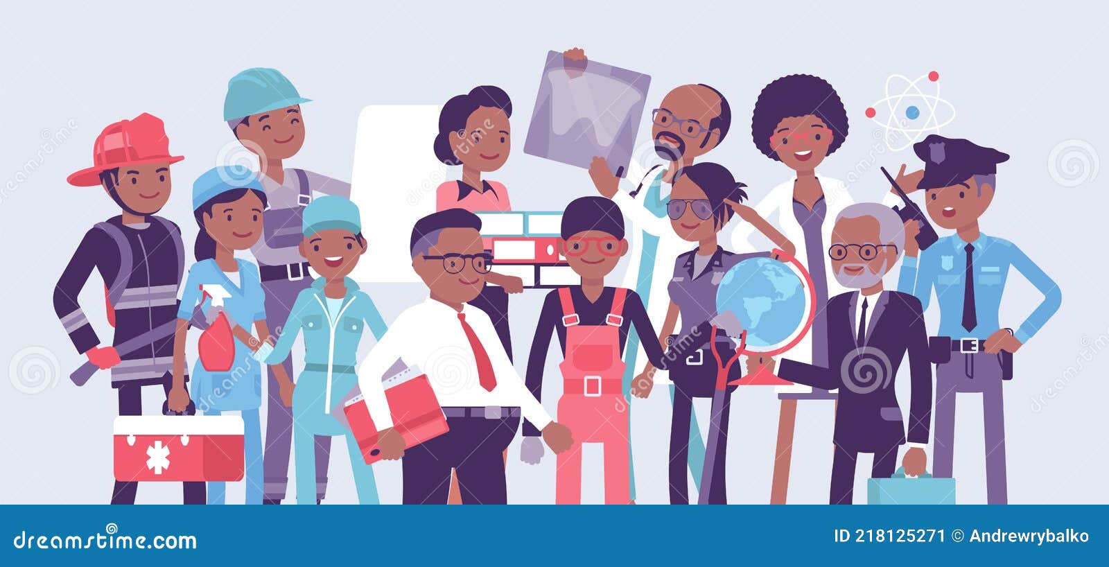 Black Professional Workers of Different Occupations and Job Stock ...