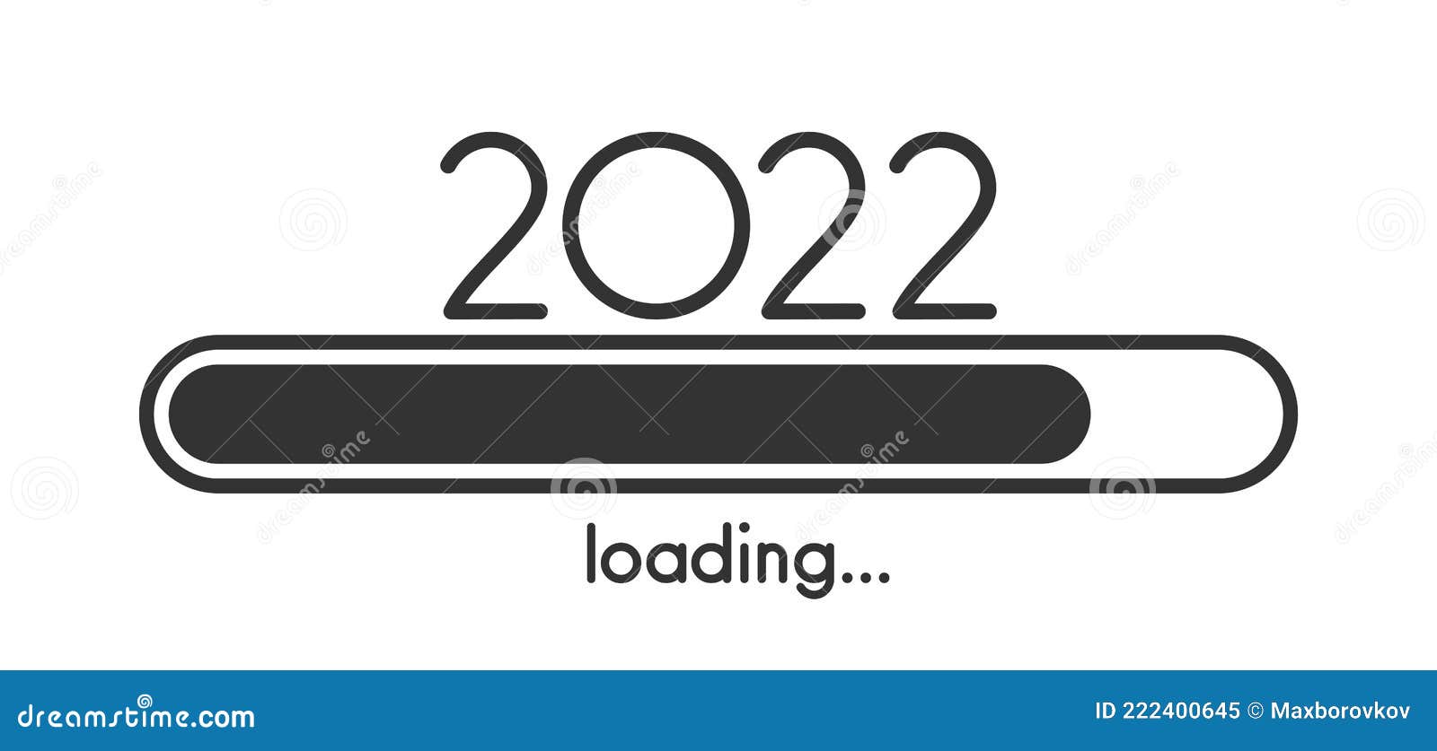 2022 Sign On Fogged Blurred Bubbles Background Vector Illustration ...