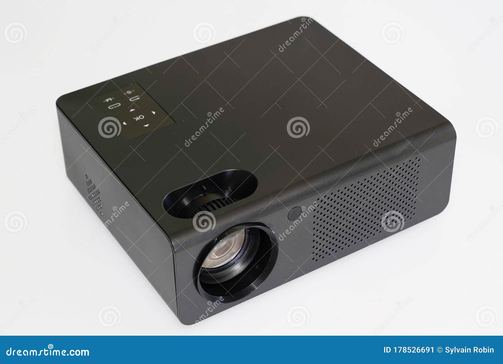 Black Projector Multimedia on White Background Stock Image - Image of ...