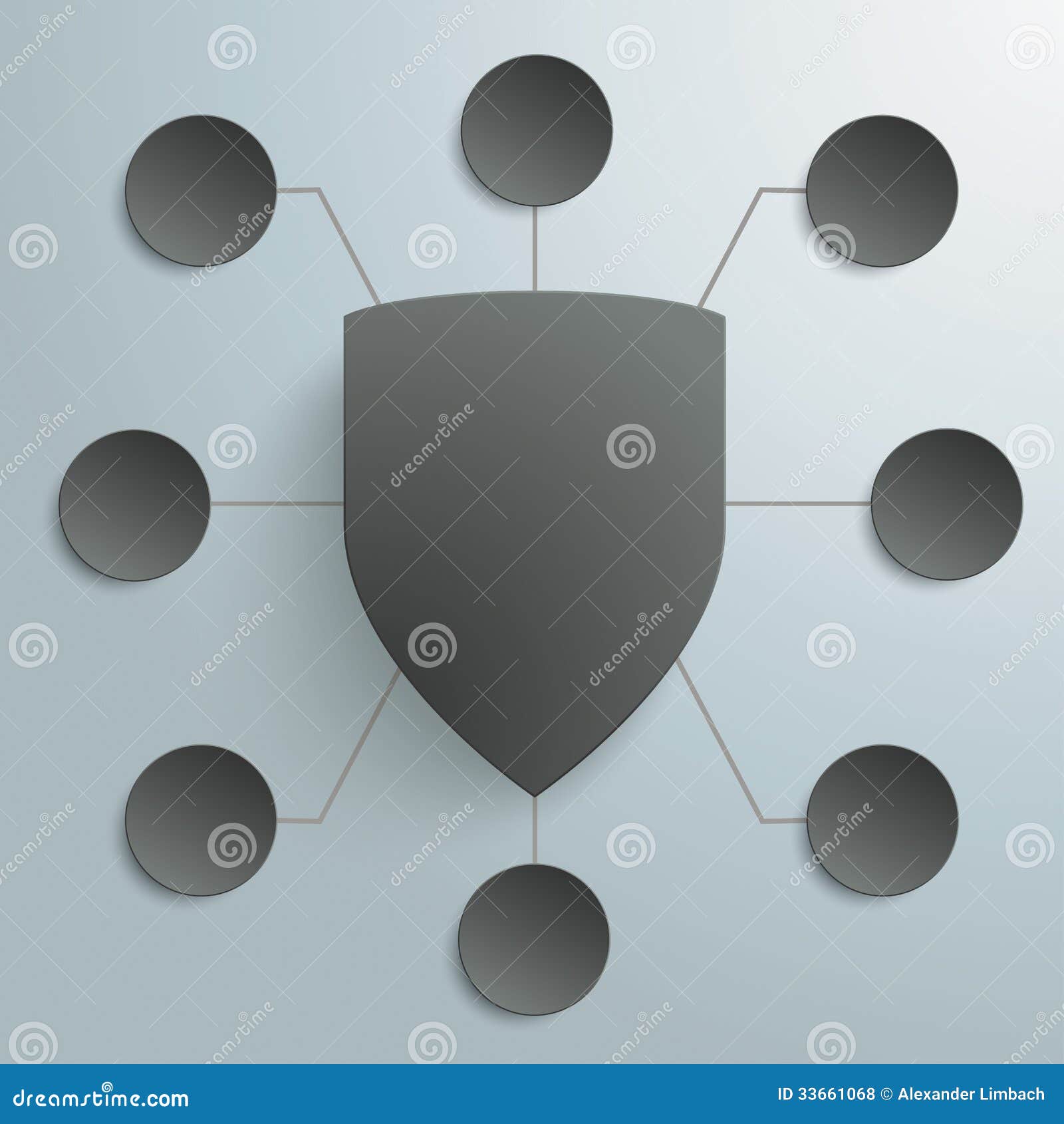 Black Protection Shield Infographic Design 8 Optio Stock Vector ...