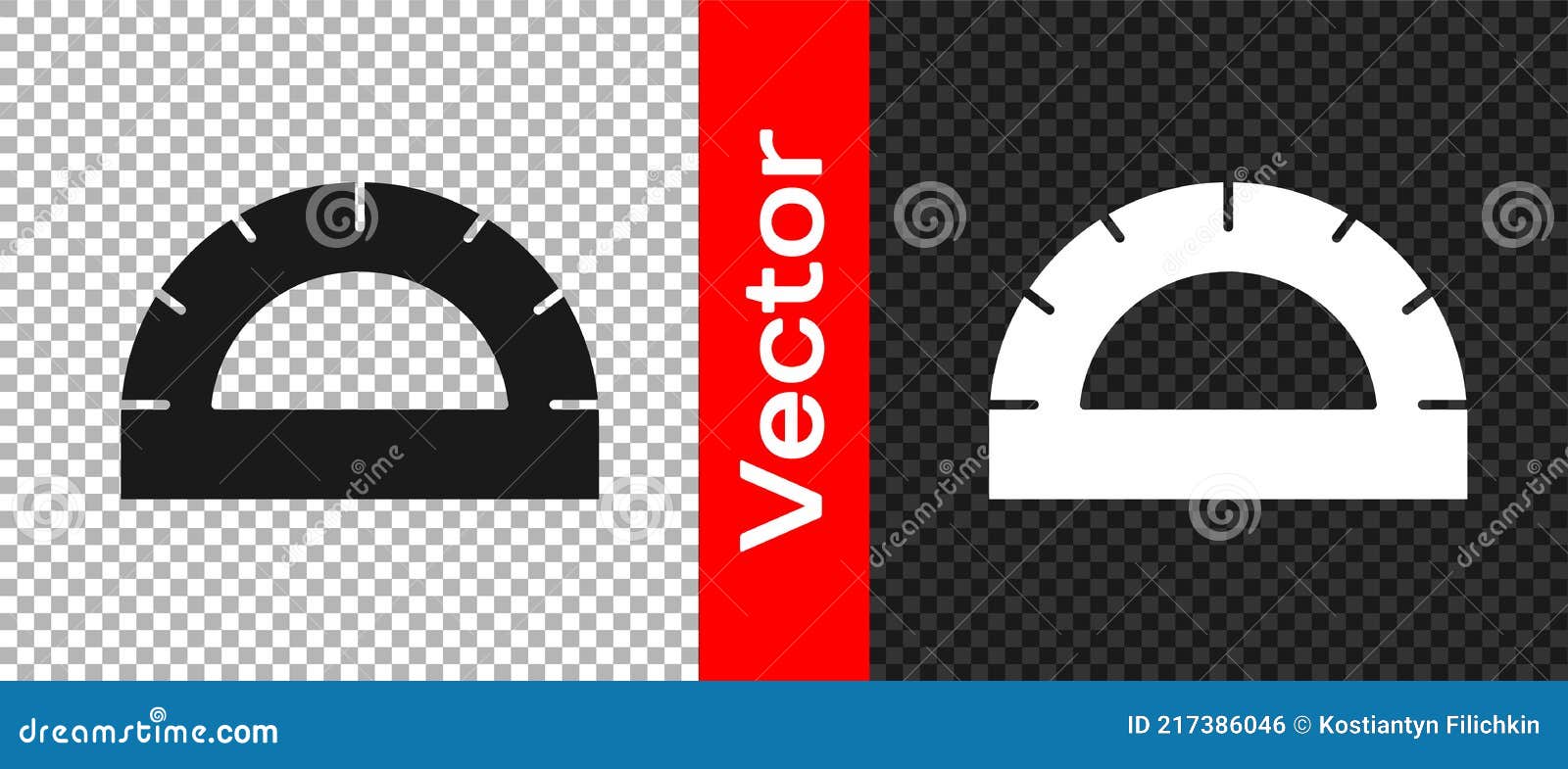 Black Protractor Grid for Measuring Degrees Icon Isolated on ...