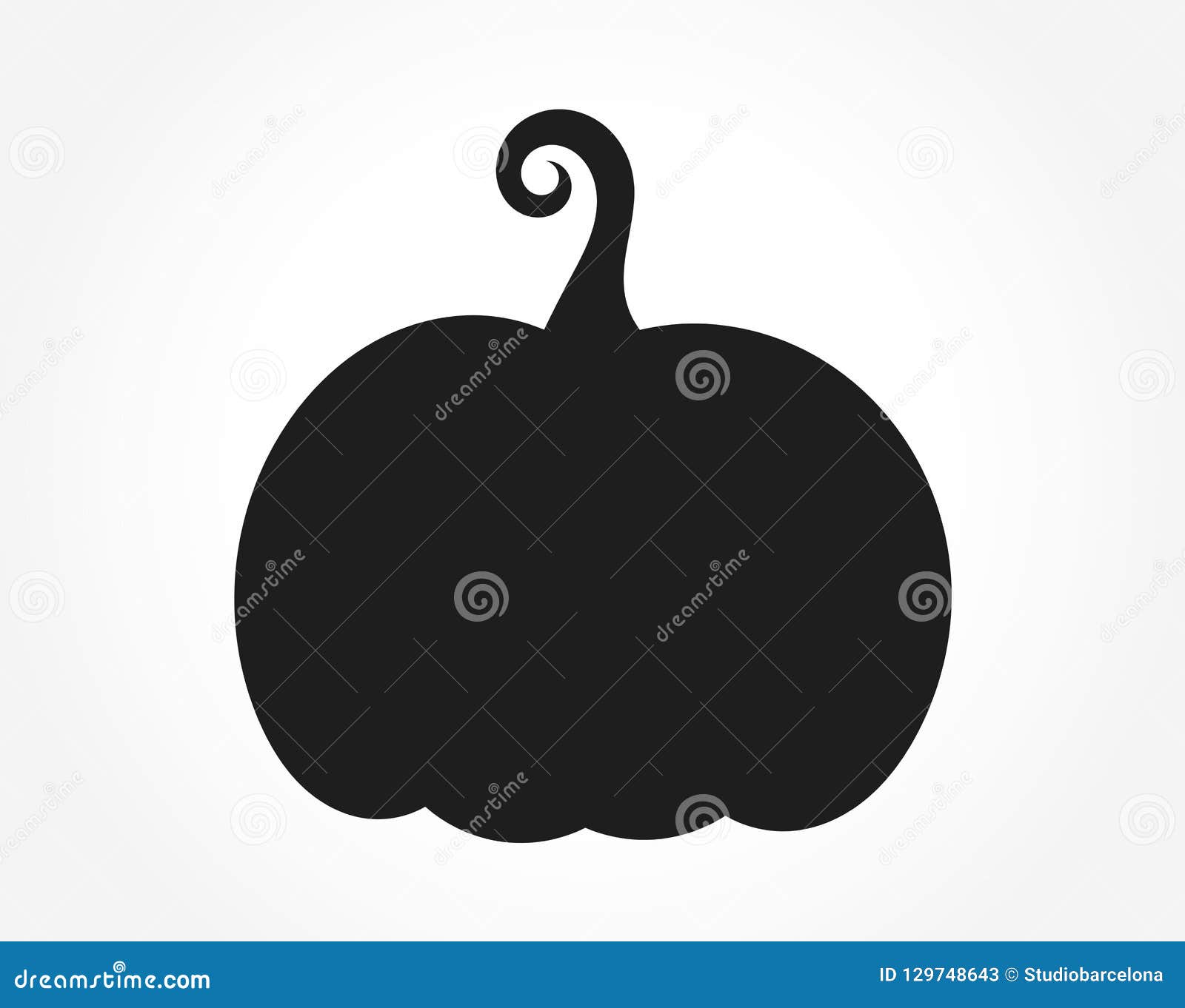 Black pumpkin shape icon stock vector. Illustration of logo - 129748643
