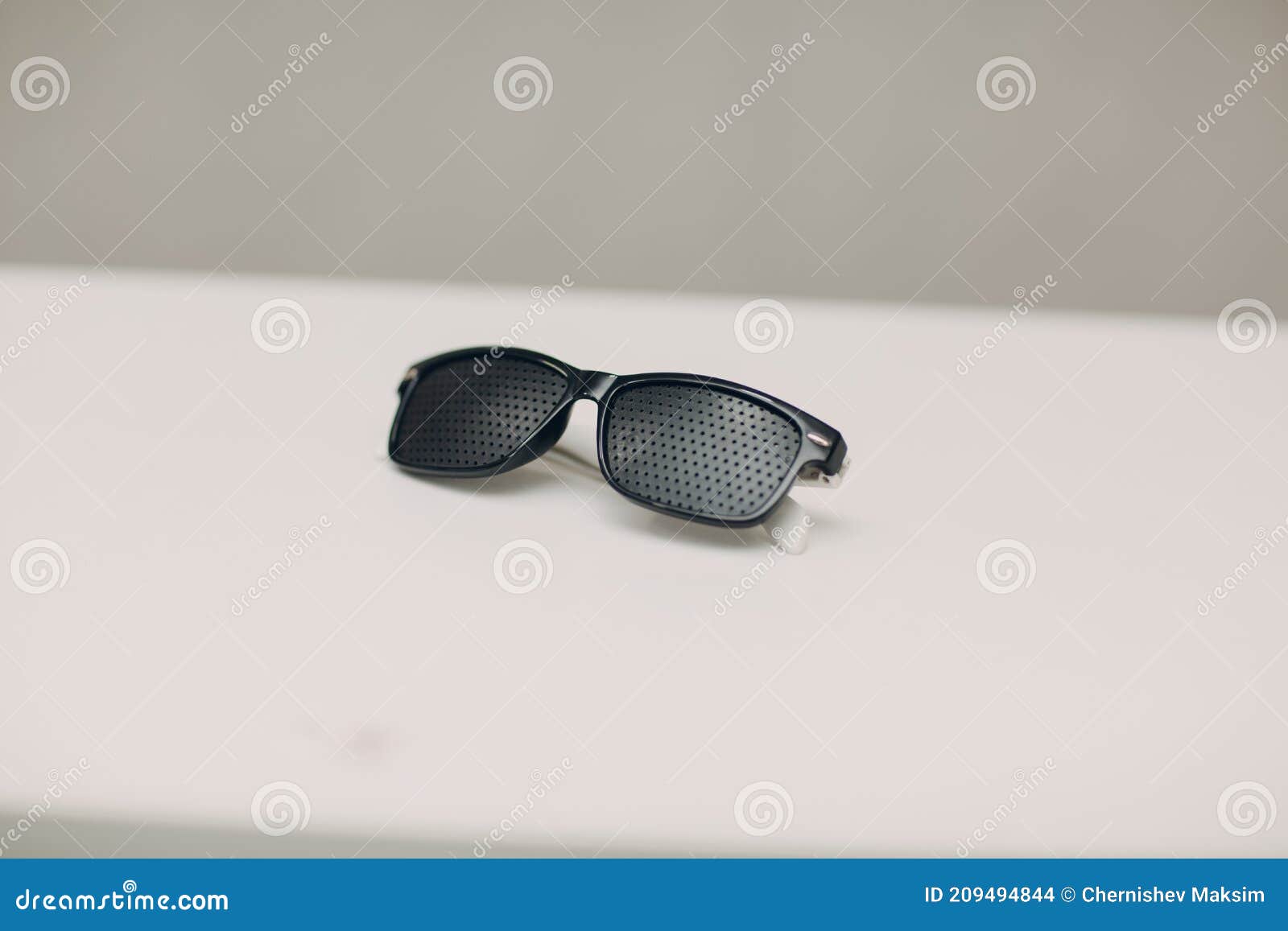 Black Punched Eyeglasses for Vision Training. Perforated Glasses ...