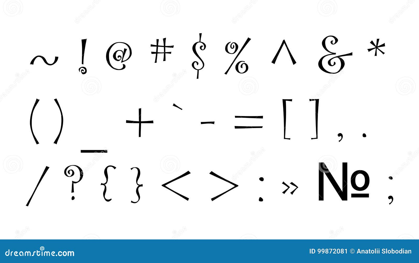 Black Punctuation Marks. Vector Picture Stock Vector - Illustration of ...