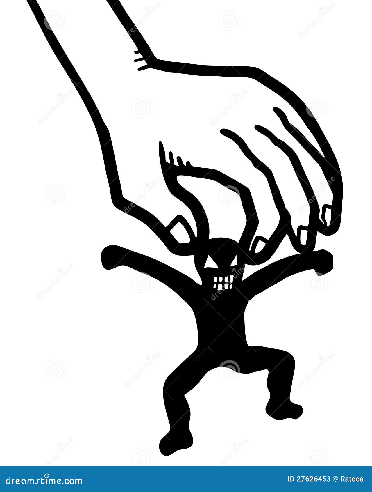 Black Toy Puppet Doll On Hand Icon Isolated On Transparent Background ...