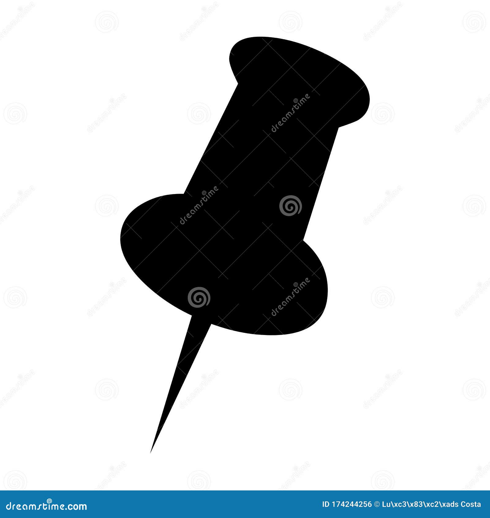 Pushpin Icon For Marking Locations Vector Illustration | CartoonDealer ...