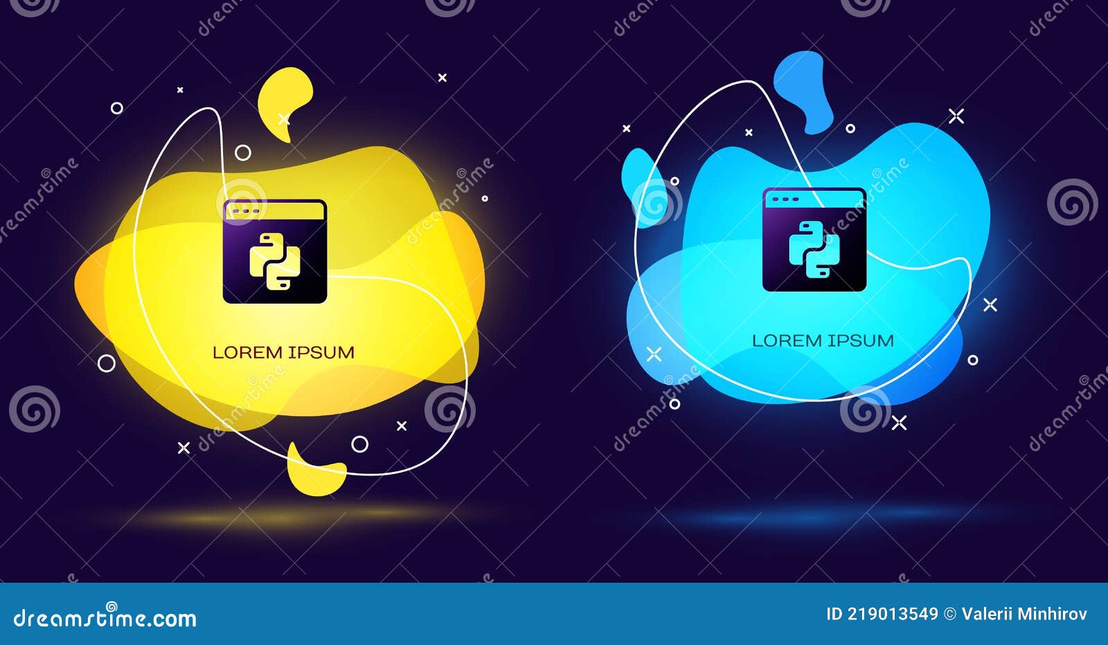 Black Python Programming Language Icon Isolated On Black Background Python Coding Language Sign