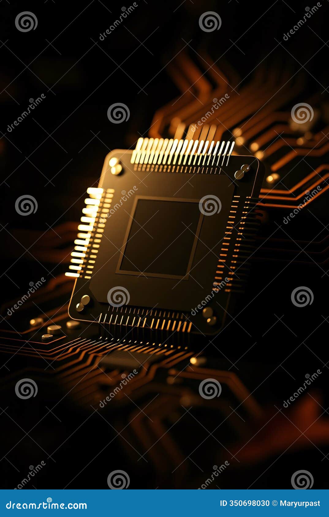 Dark Microcircuit Chip Structure Cyberspace Connection Engineering ...