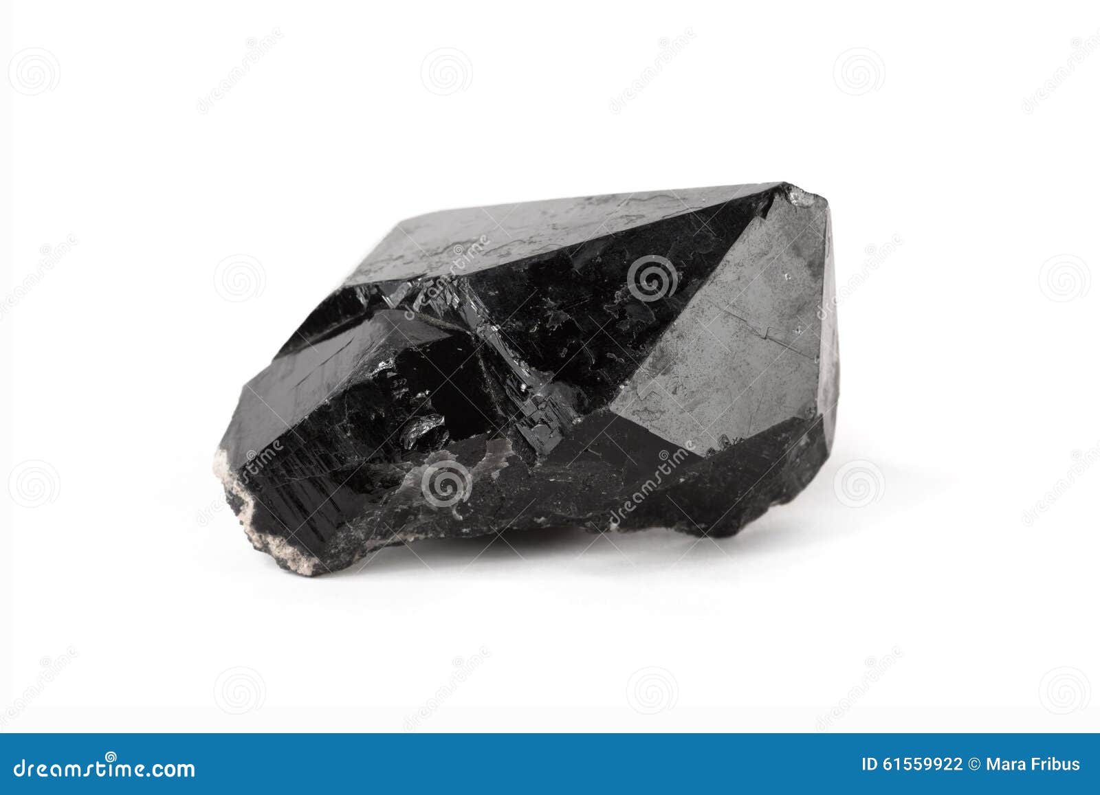 Black quartz crystal stock photo. Image of mined, rock - 61559922