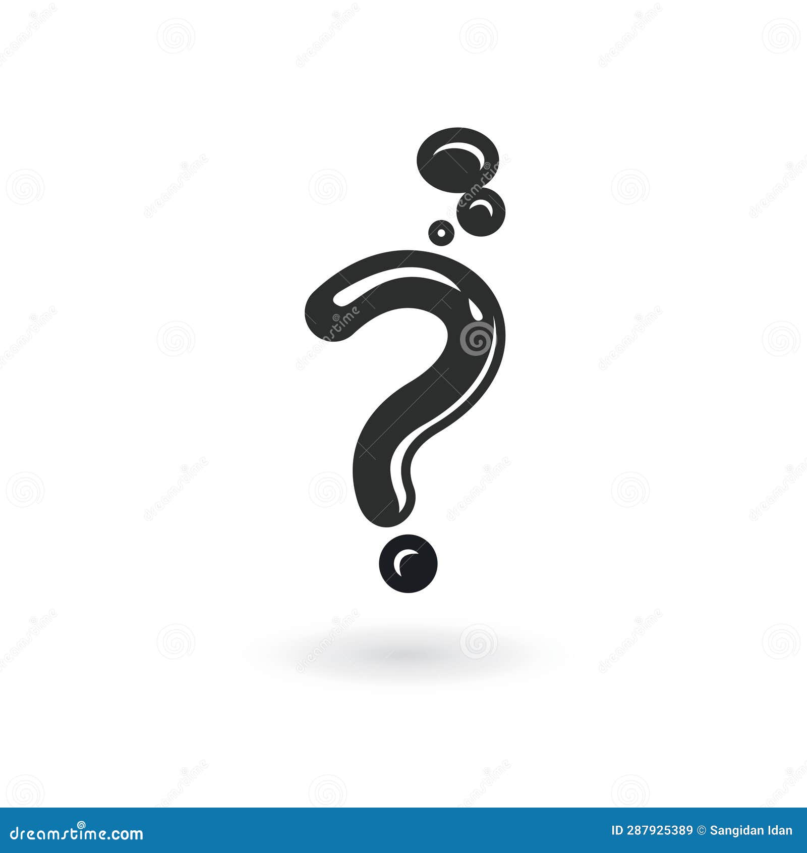 Black Question Mark Element Vector Design Template Stock Vector ...