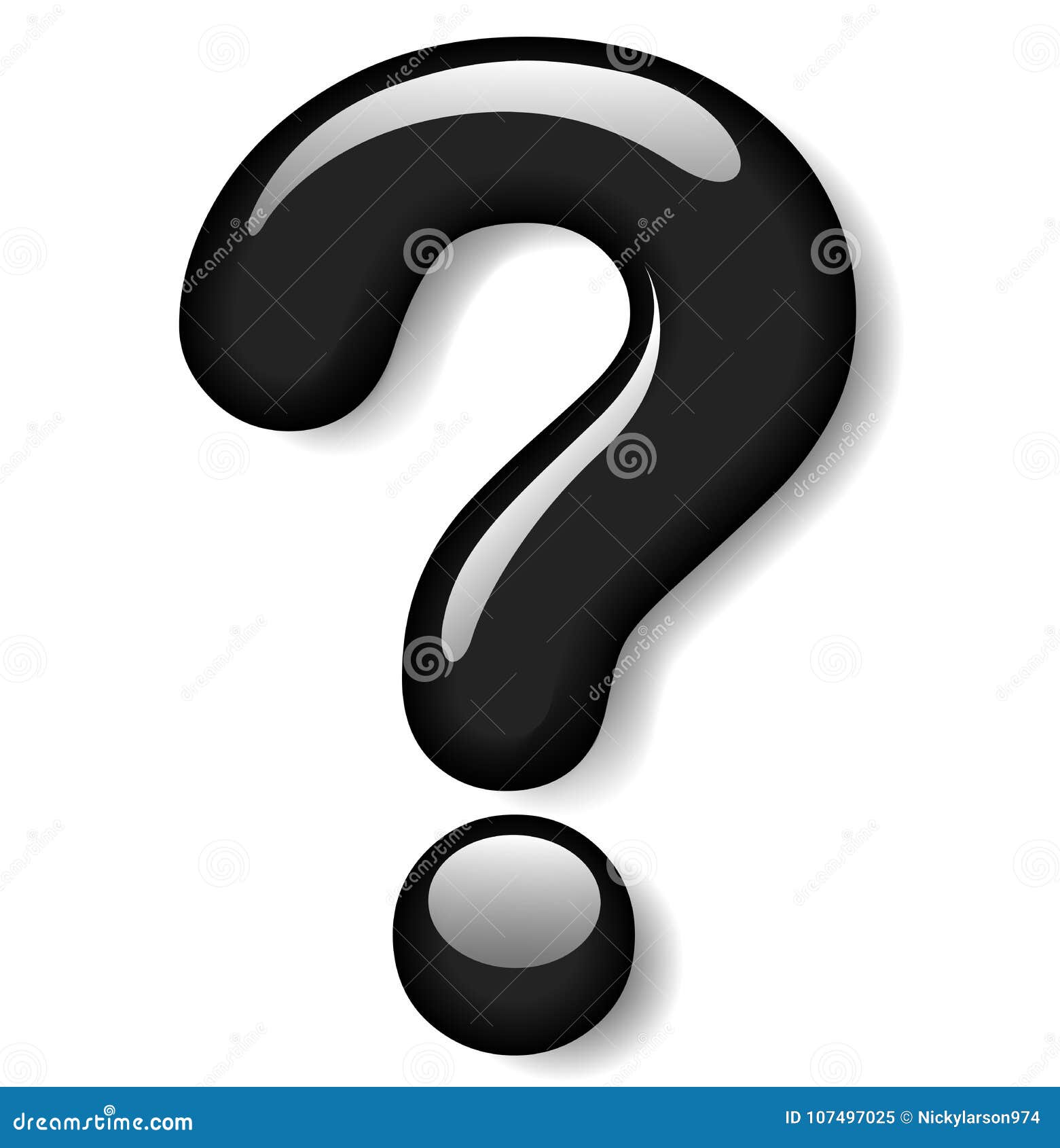 Black question mark stock vector. Illustration of icon - 107497025