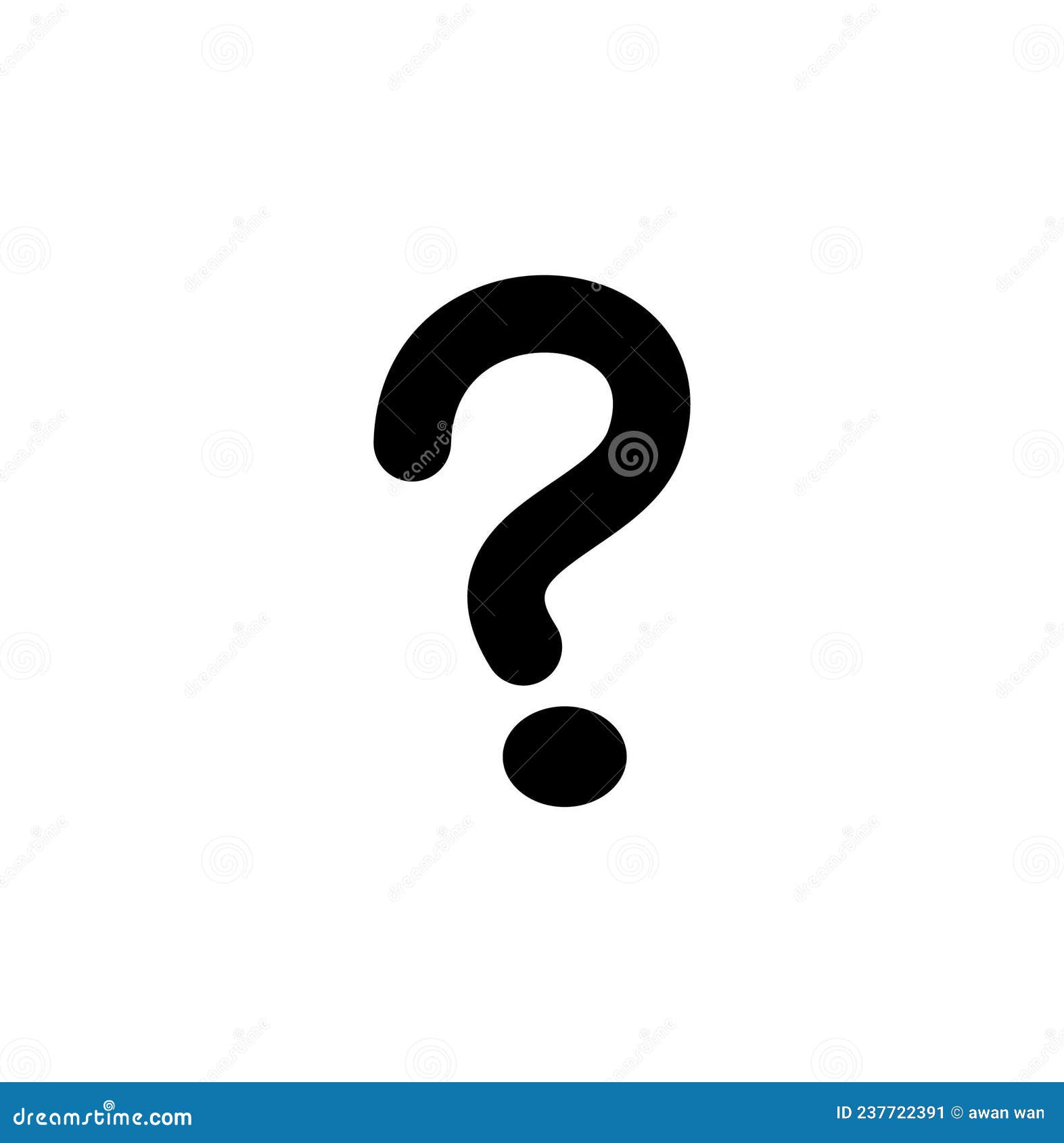 Black Question Mark Logo Illustration Image Stock Illustration ...