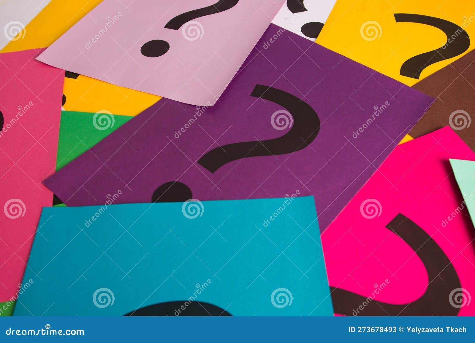 Black Question Marks on the Colored Papers Stock Image - Image of ...