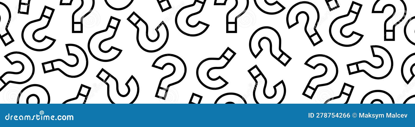 Black Question Marks on White Background. Question Mark Pattern ...