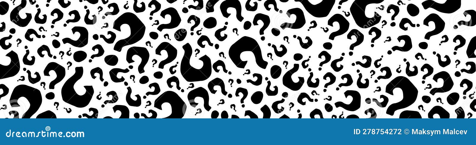Black Question Marks on White Background. Question Mark Pattern ...