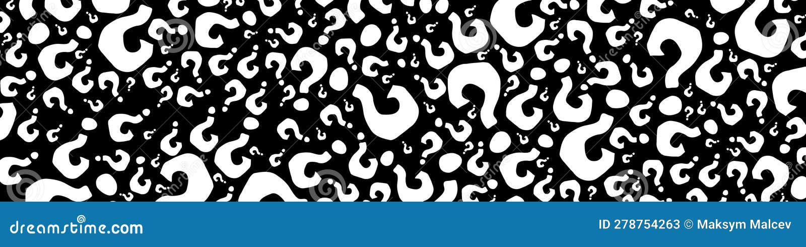 Black Question Marks on White Background. Question Mark Pattern ...