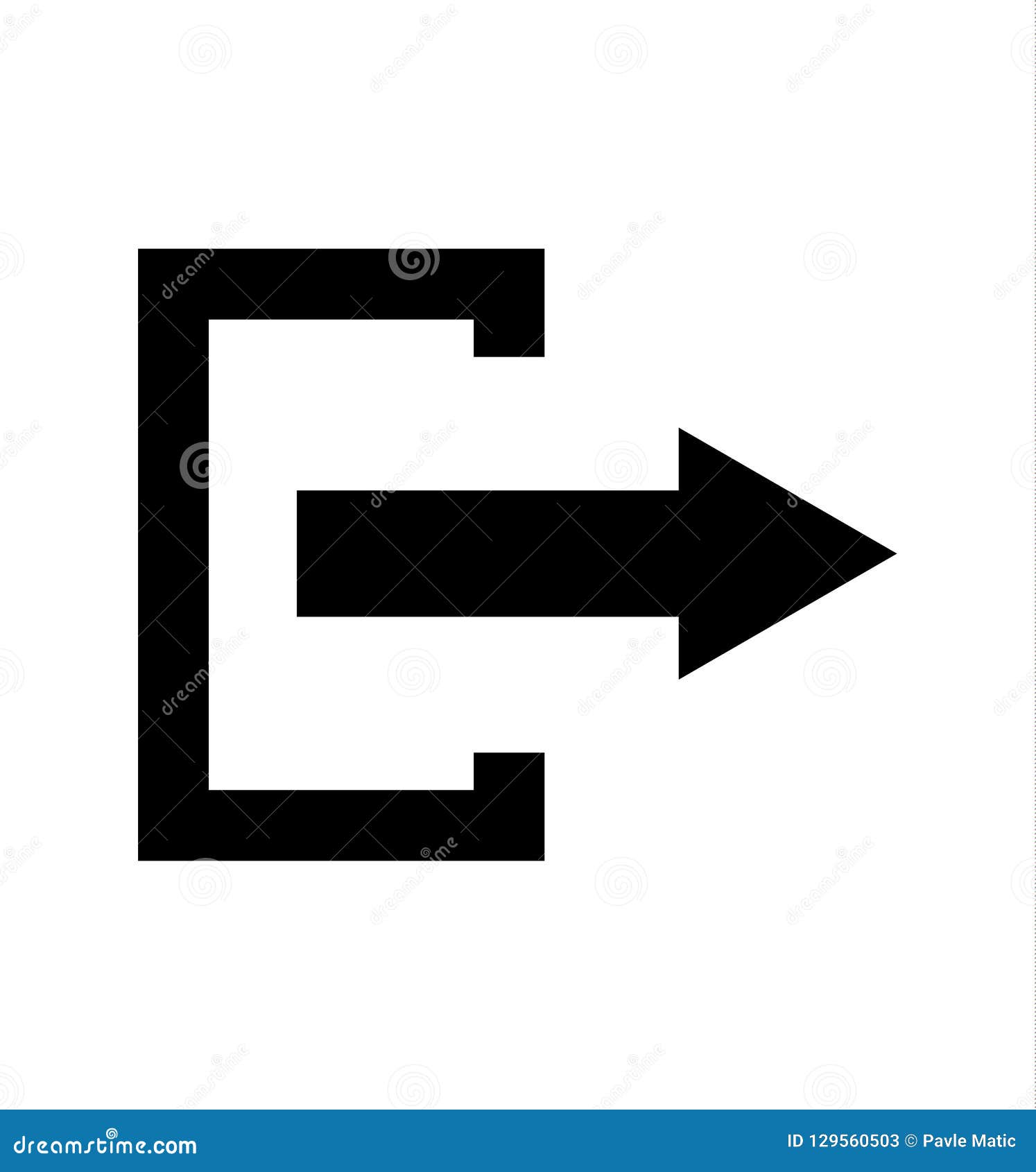 Black Quit Symbol, Isolated on White Stock Vector - Illustration of ...