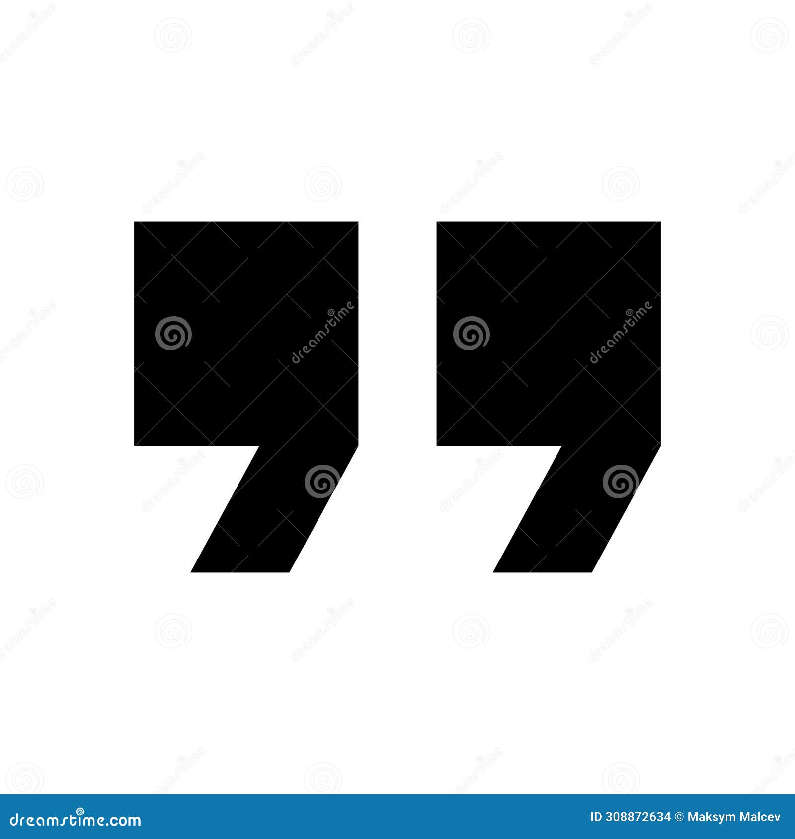 Black quotes icon. stock vector. Illustration of conversation - 308872634