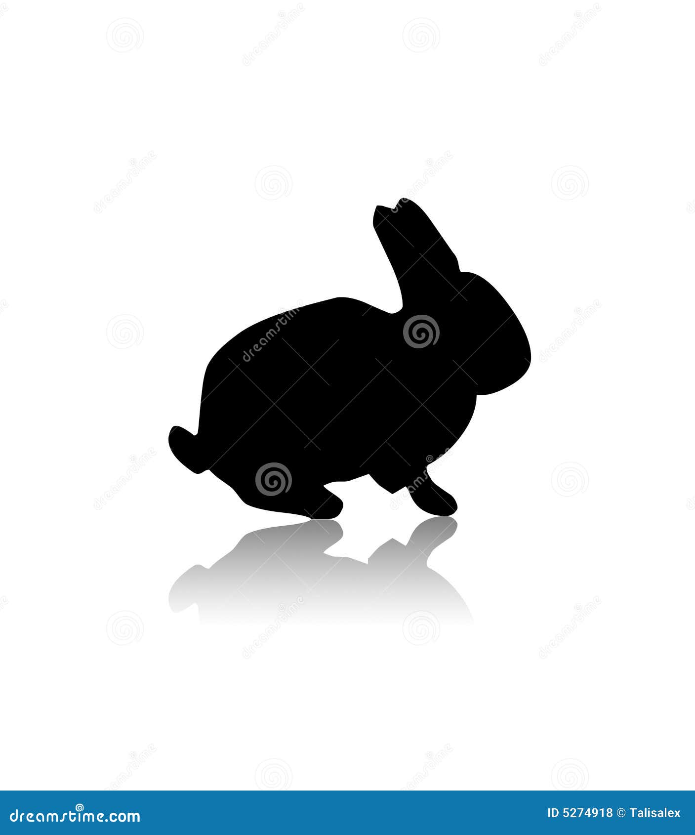 Black rabbit stock illustration. Illustration of mammal - 5274918