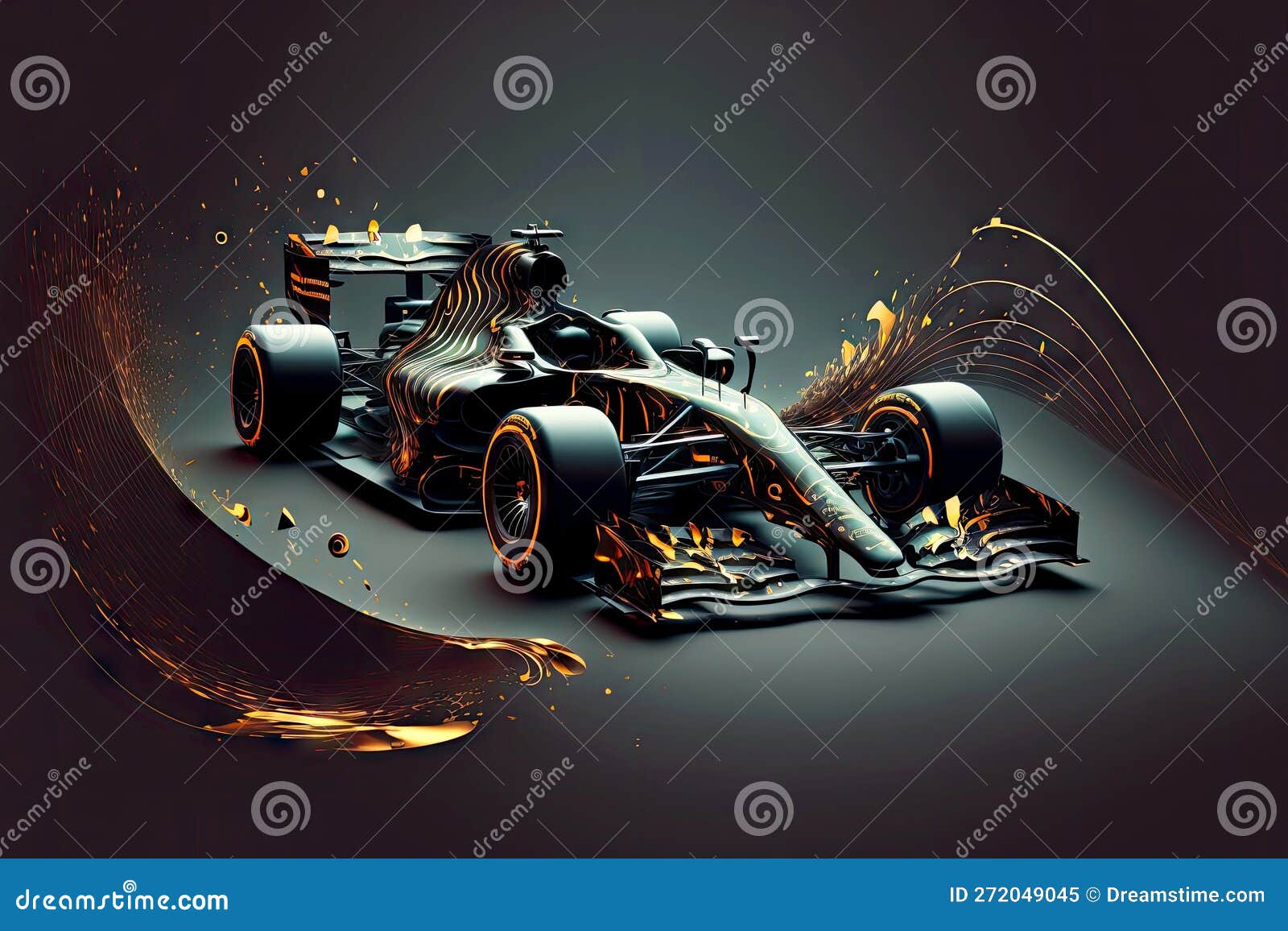 Black Racing Car at Start of Formula One Racing Competitions ...