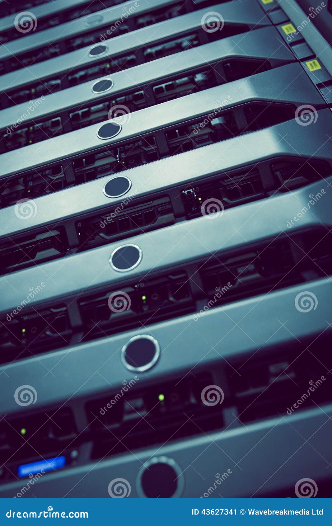Black Rack Mounted Server Tower Stock Image - Image of storage, port ...