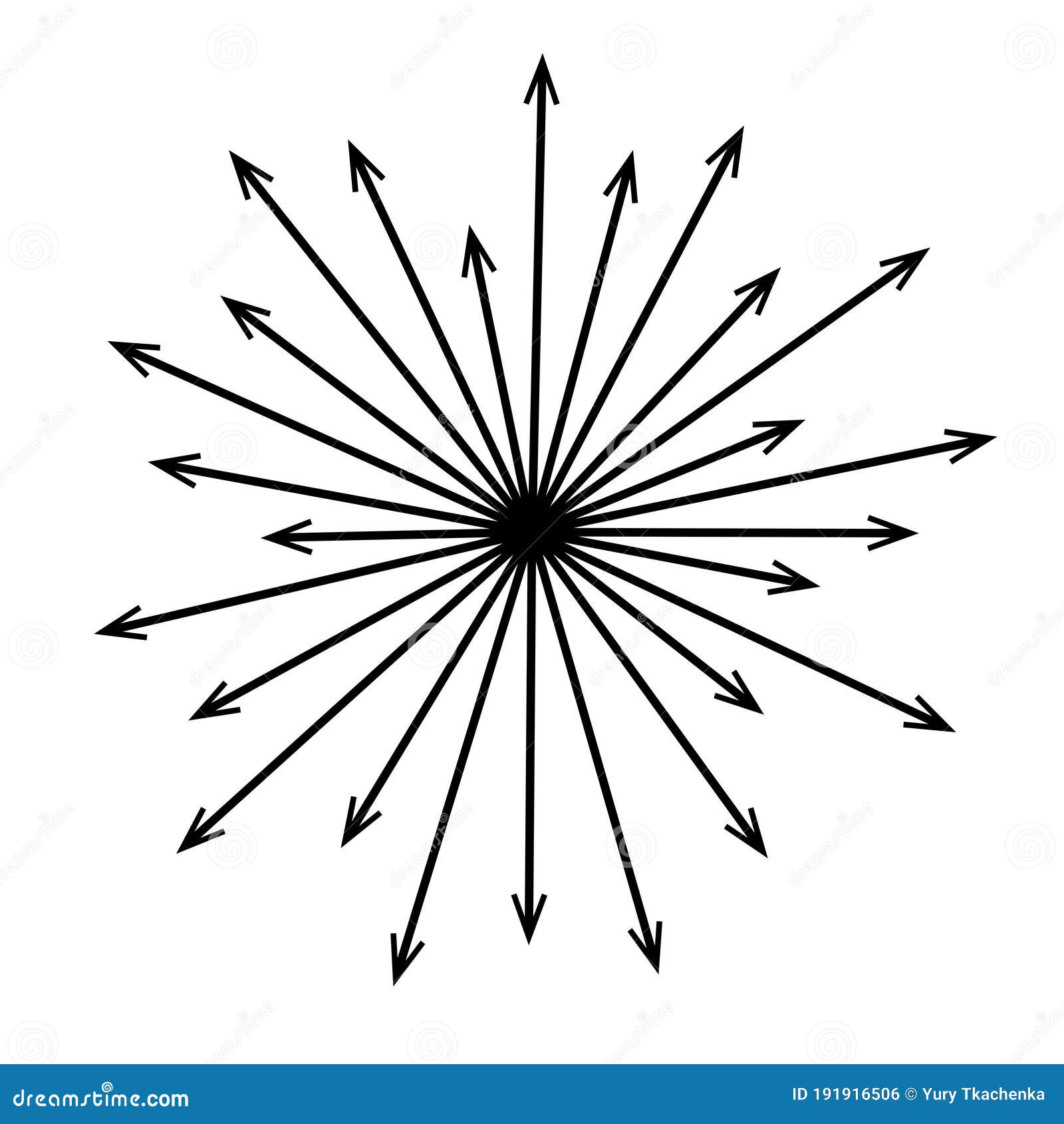 Radial, Concentric Arrows Pointing To Center, Inside. Merge, Resize ...