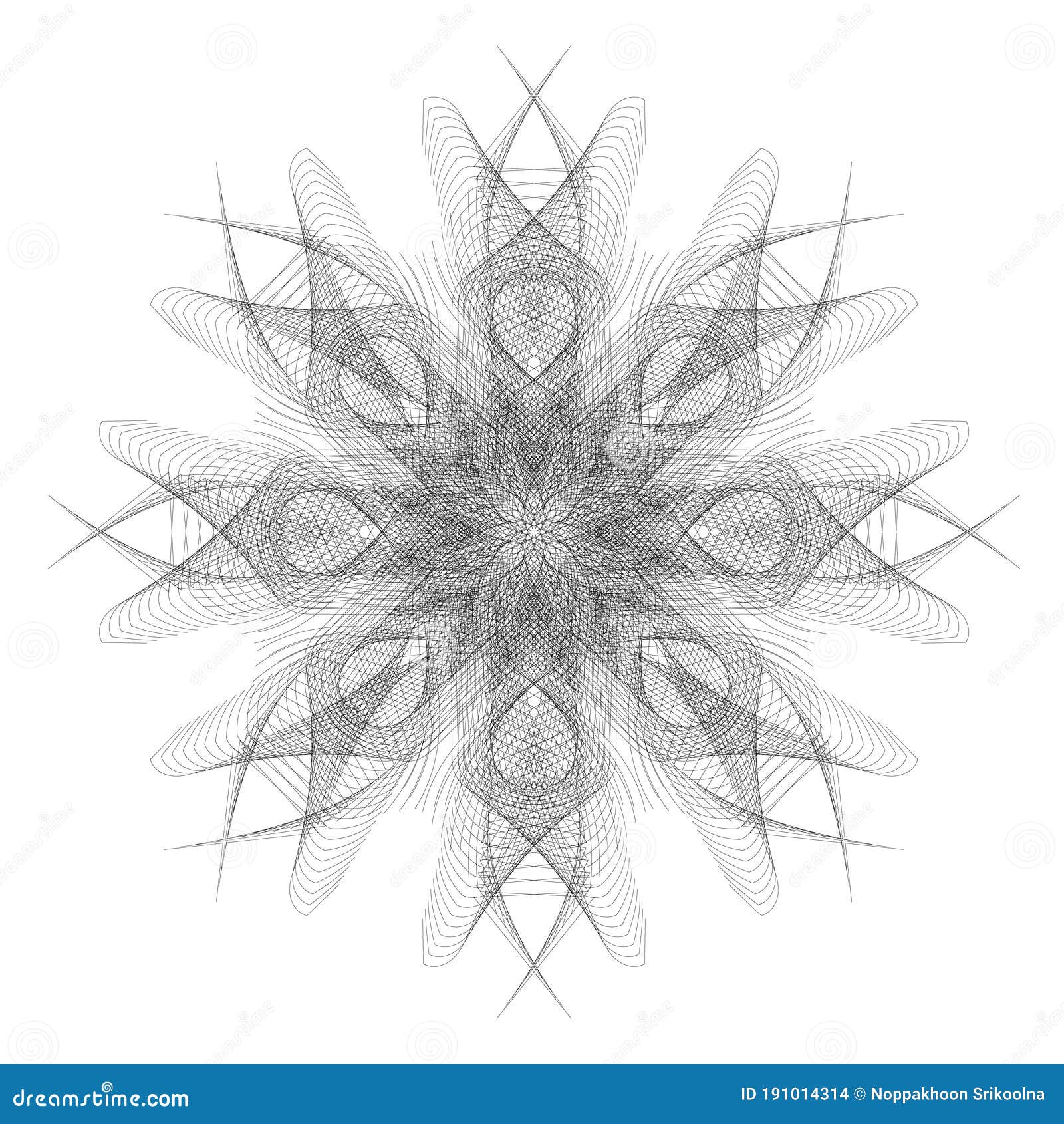 Black Radial Line Pattern Blend Abstract Logo Design Art by Vector ...