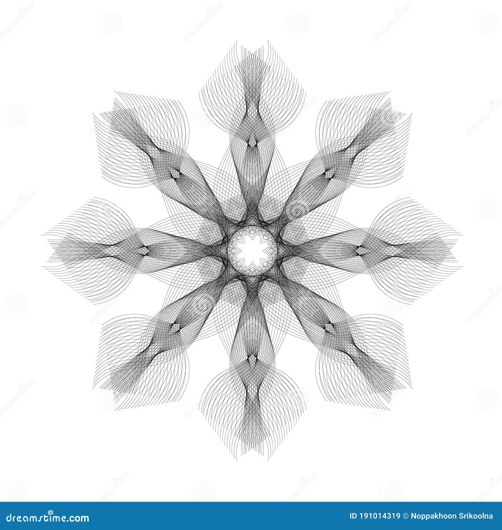 Black Radial Line Pattern Blend Abstract Logo Design Art by Vector ...