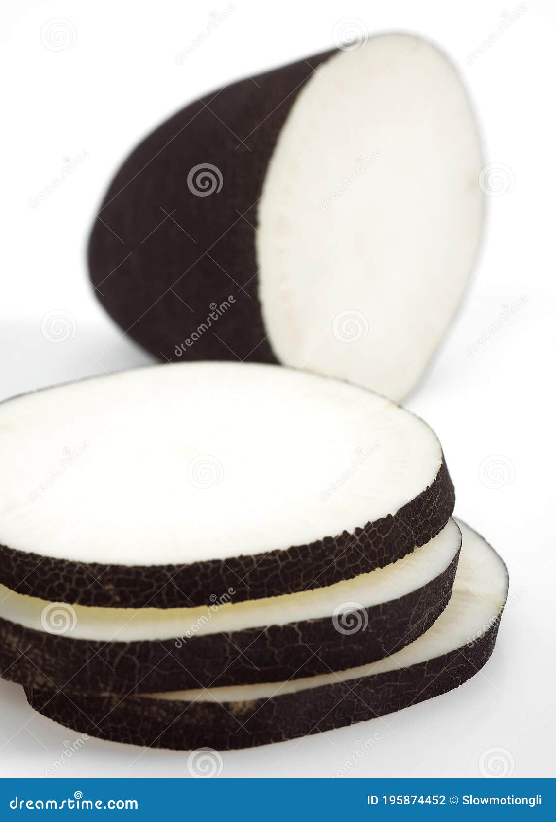 Black Radish, Raphanus Sativus Niger, Vegetable Against White ...