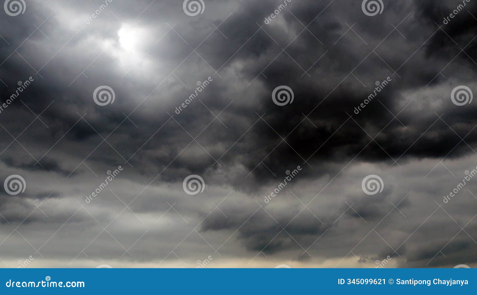 Black Rain Clouds. Symbol of the Struggle of Good and Evil. Light in ...