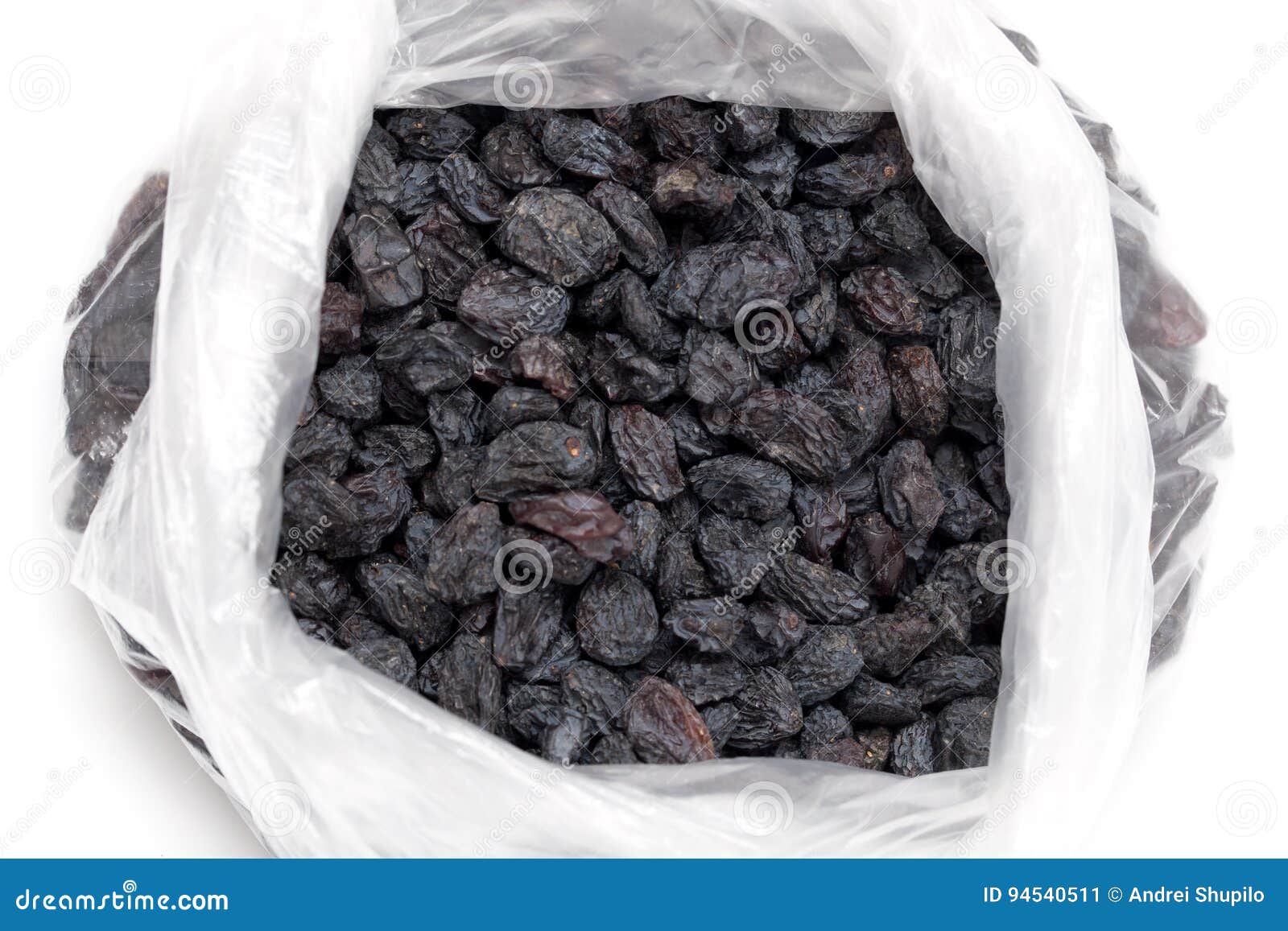 Black Raisins in a Plastic Bag Stock Image - Image of cuisine, clear ...
