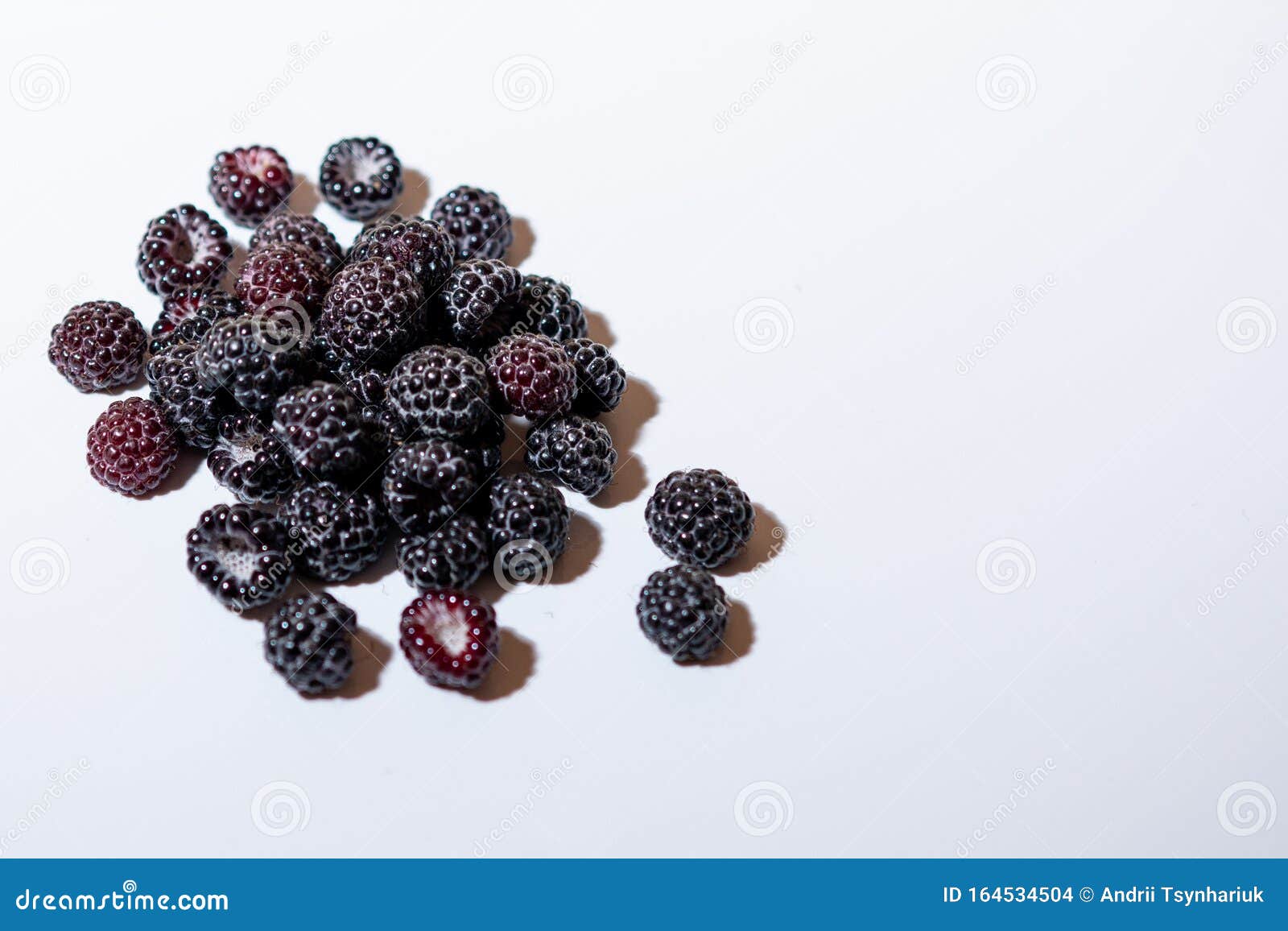 Black Raspberry is Fragrant and Delicious on a White Background Stock ...