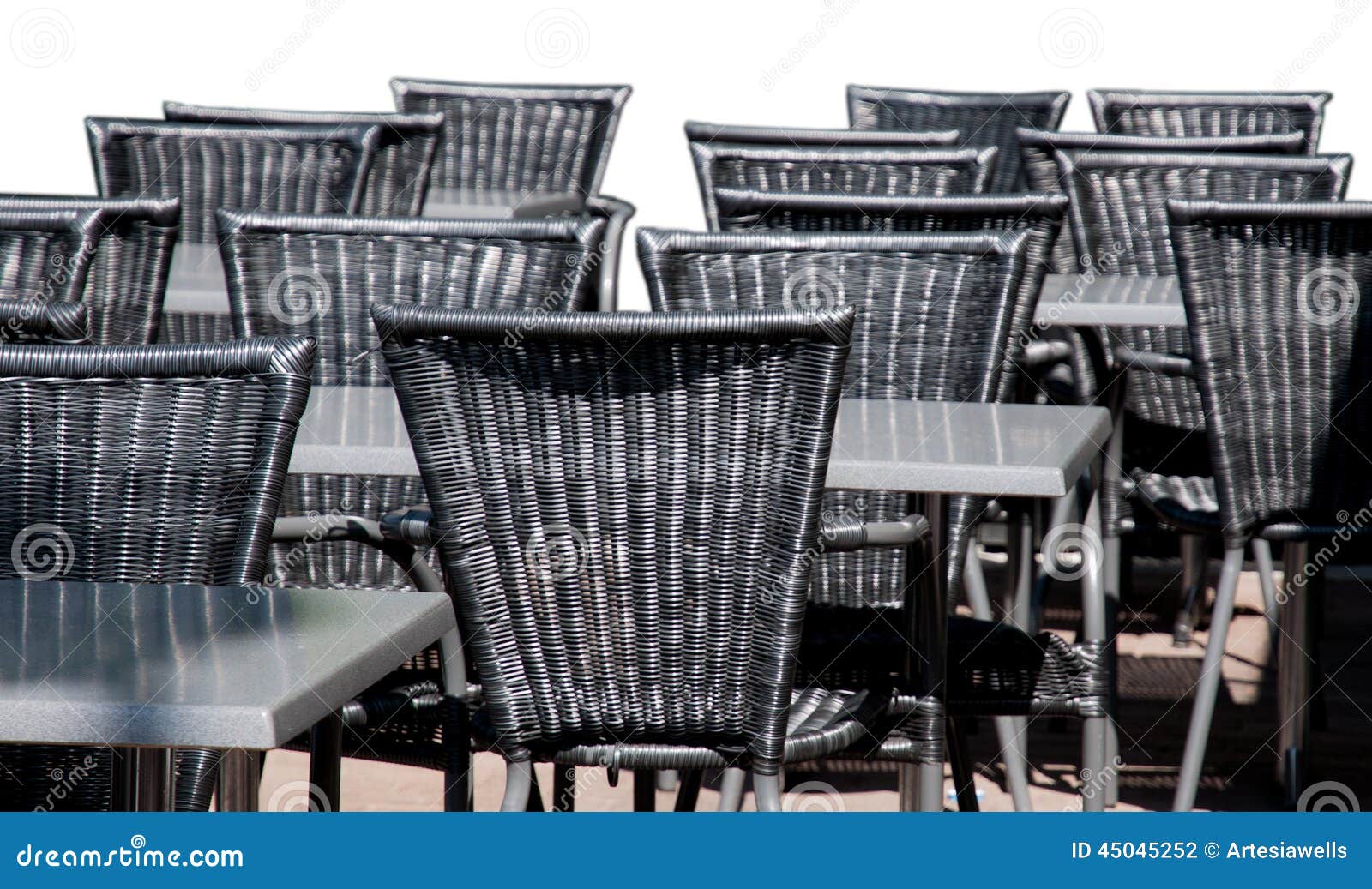 Black rattan chairs stock photo. Image of prepare, chairs - 45045252