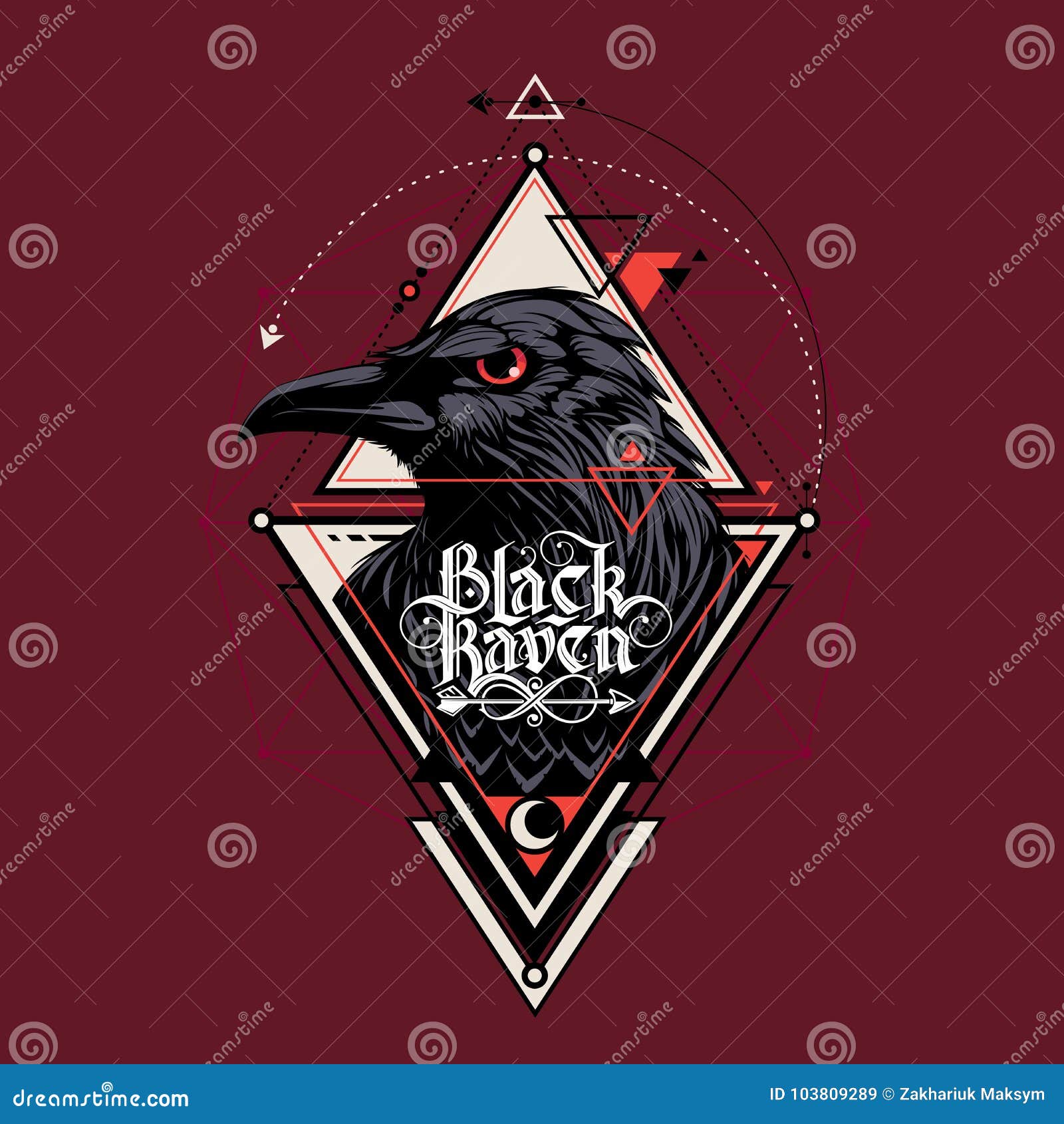 Black Raven Bird Sitting On Skeleton Hand Vector Silhouette ...