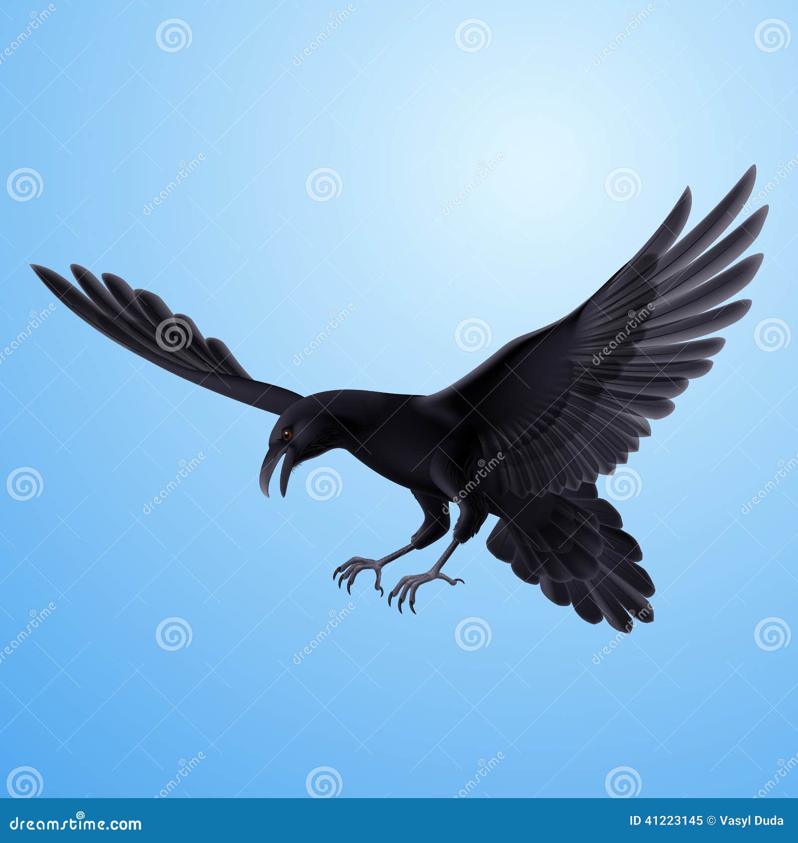 Evil Crow Flying