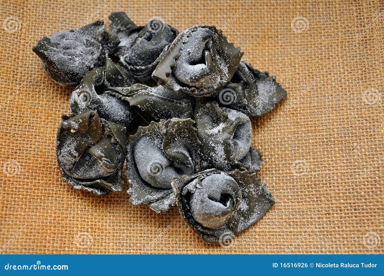 Black Ravioli: Italian Hand Made Food Stock Photo - Image of home ...
