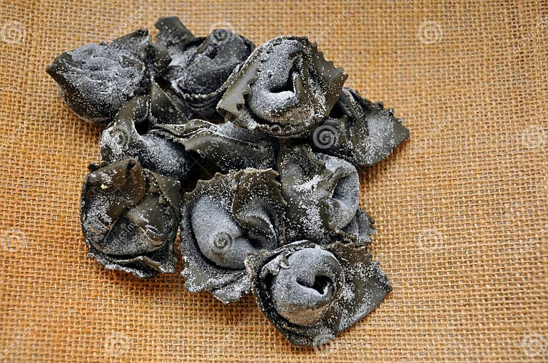 Black Ravioli: Italian Hand Made Food Stock Photo - Image of home ...